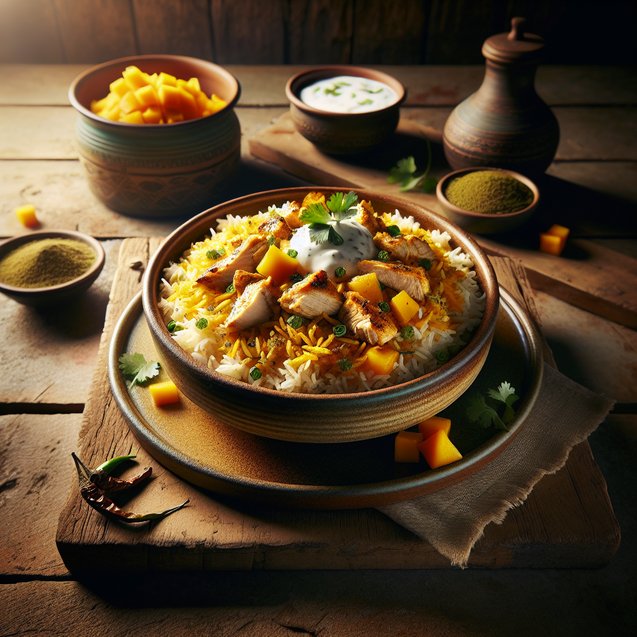 Mango Chicken Biryani Masala Twist